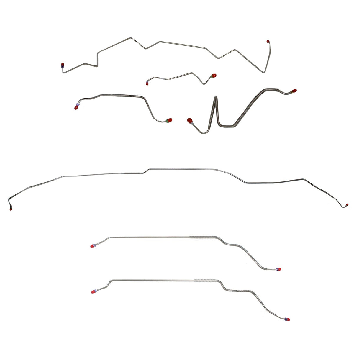 1968 Pontiac LeMans / GTO, w/ Manual Drum, Hardtop; Complete Brake Lin ...